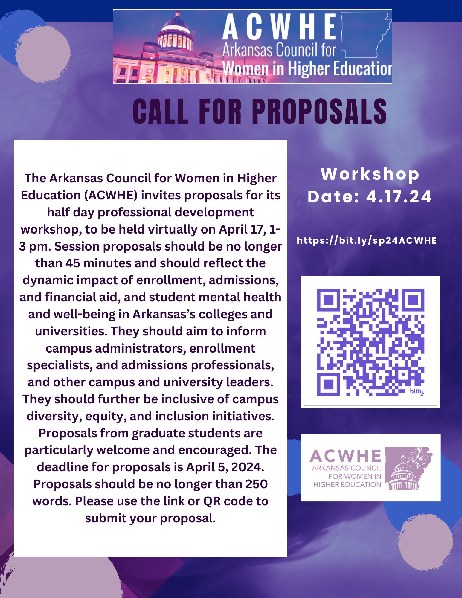 Call for Proposals – Arkansas Council for Women in Higher Education